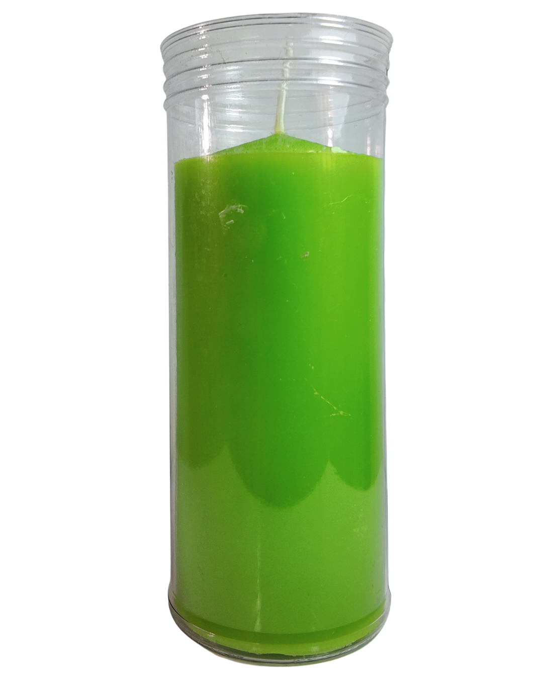 Velón Verde Claro en Envase de Plástico Ritual — Barcelona Incense